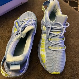 Just SoSo | Shoes | Nwt Light Blue Sneakers W Like Green Trim | Poshmark